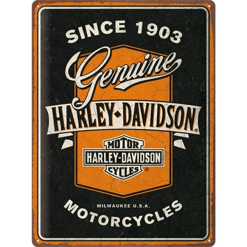 Harley Davidson Genuine Motorcycles since 1903 Retro Metalen Bord 30x40cm