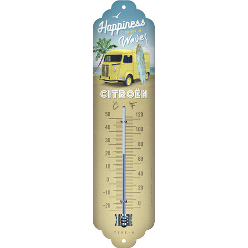 Retro Metalen Thermometer Citroën Happiness